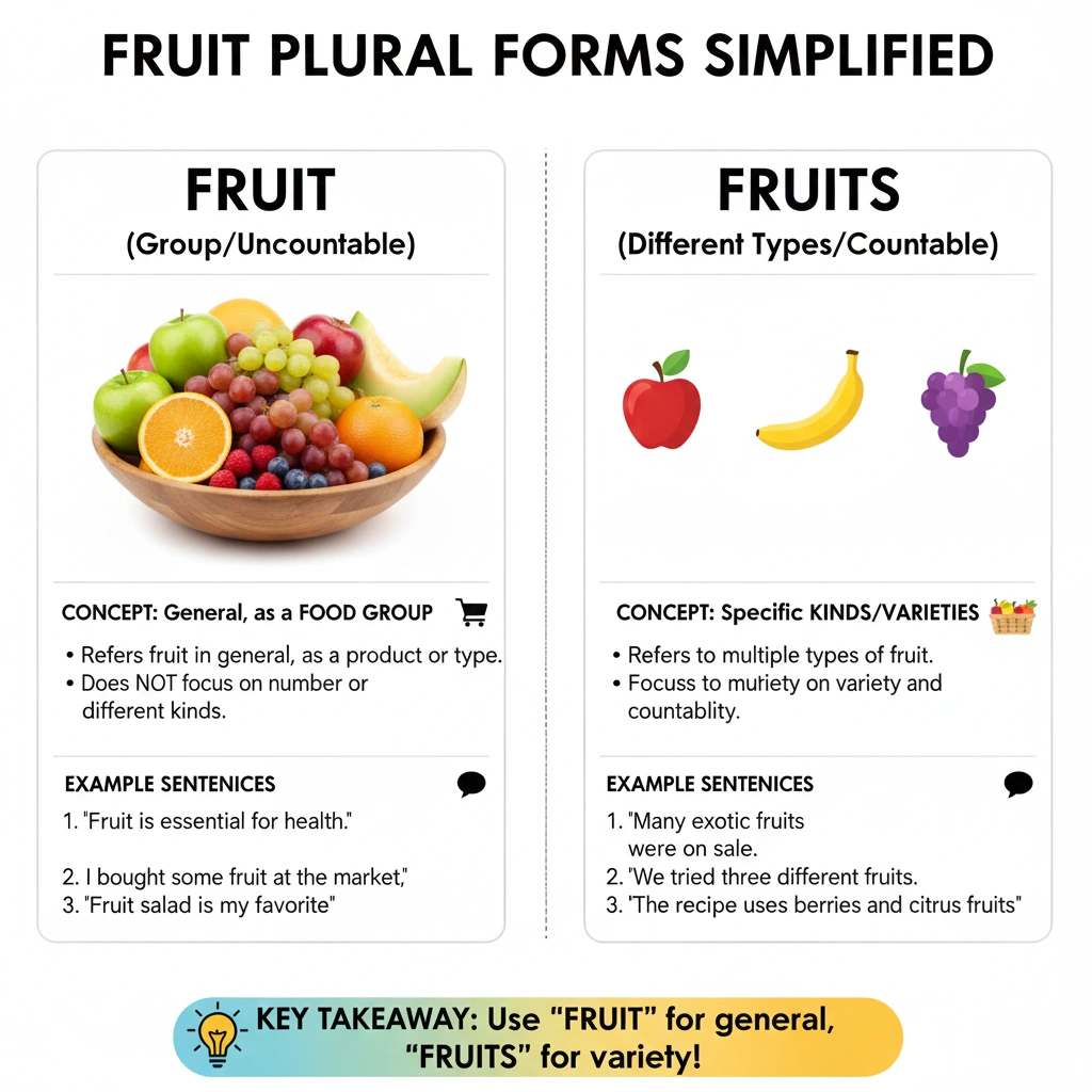 جمع Fruit چه می‌شود؟ | راهنمای کامل استفاده از Fruit و Fruits - گاما تبریز